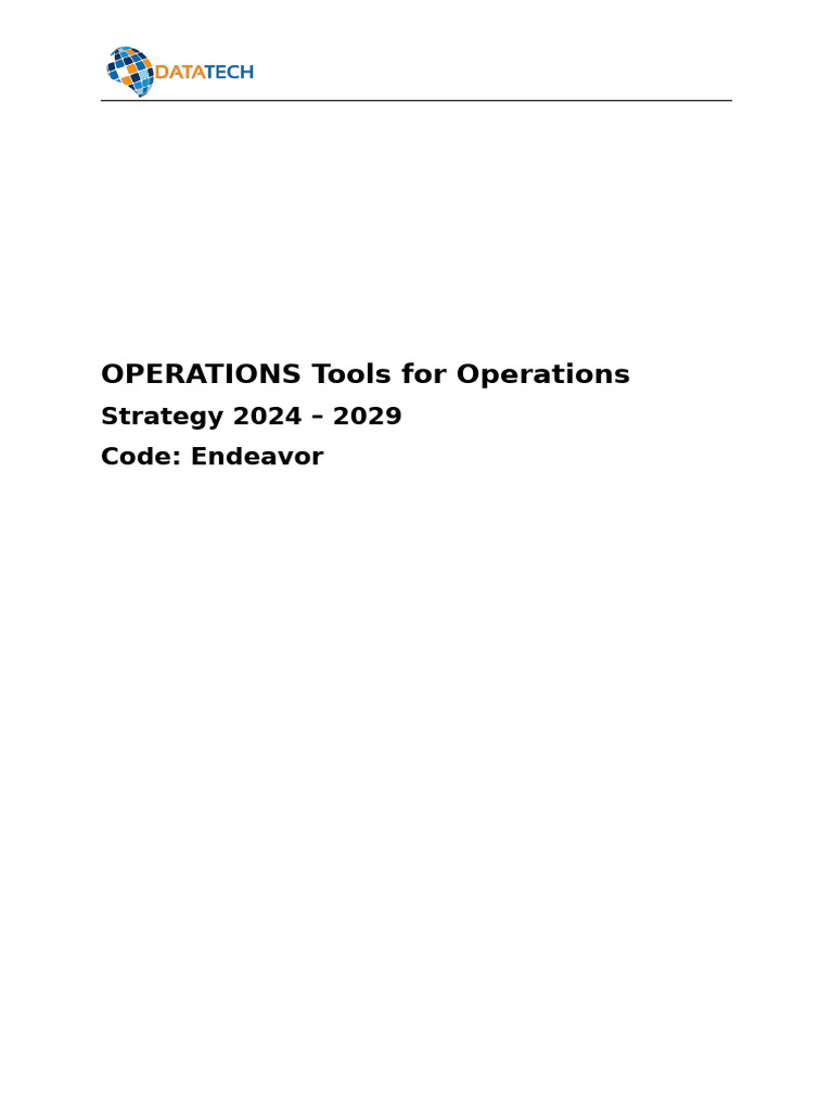 Operations Strategy 2024-2029 Overview | PDF | Performance Indicator ...