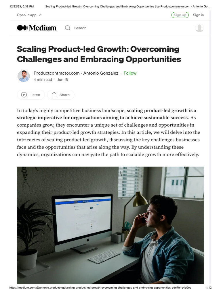 Scaling Product-Led Growth - Overcoming Challenges and Embracing Opportunities - by ...