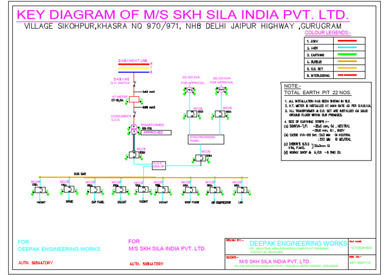 Key Diagram of M/S SKH Sila India Pvt. LTD.: D.H.B.V.N'S H.T. LINE R Y B D.H.B.V.N'S | PDF