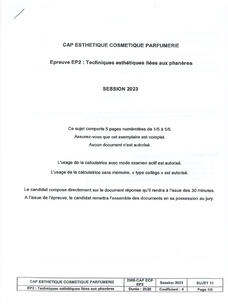 EP2 - Sujet N°11 | PDF