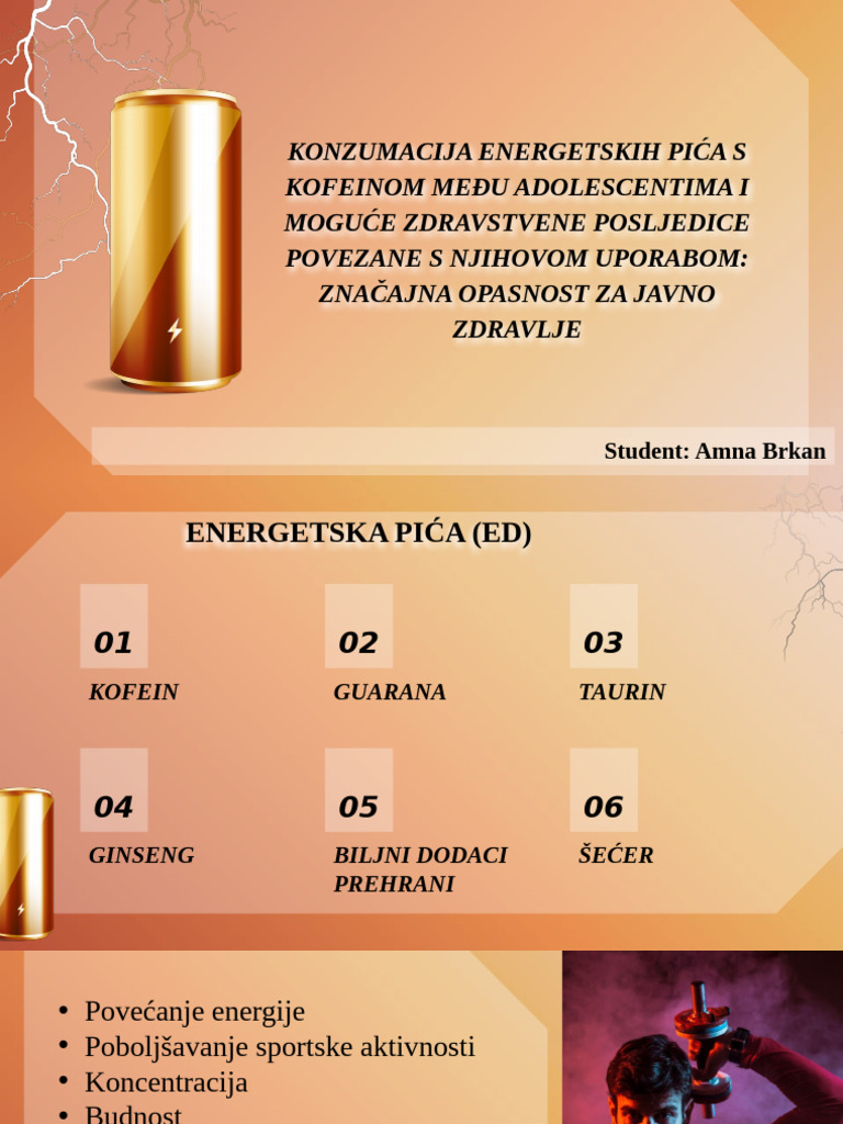 Energetska Pića S Kofeinom - Amna Brkan | PDF