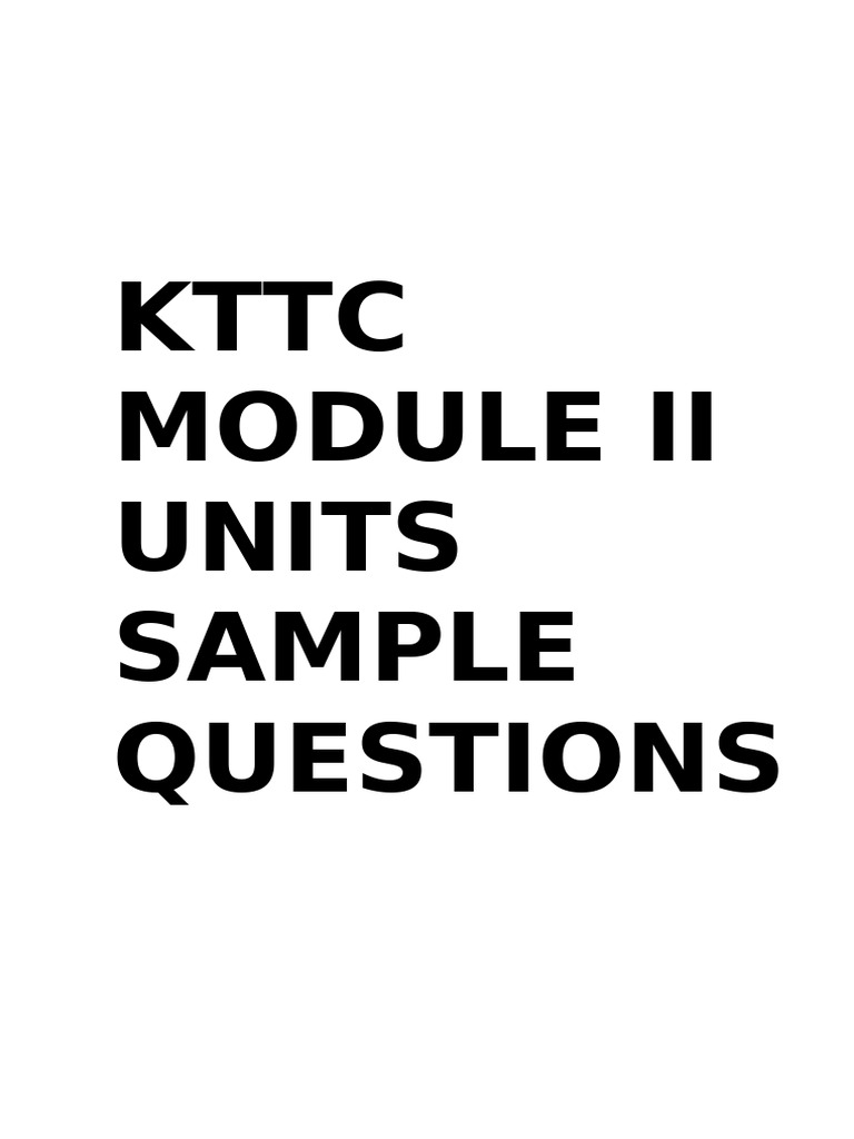 KTTC Module 2 Q&a-1 | PDF | Curriculum | Educational Assessment