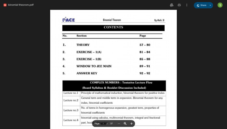 Binomial Theorom - PDF - Google Drive | PDF
