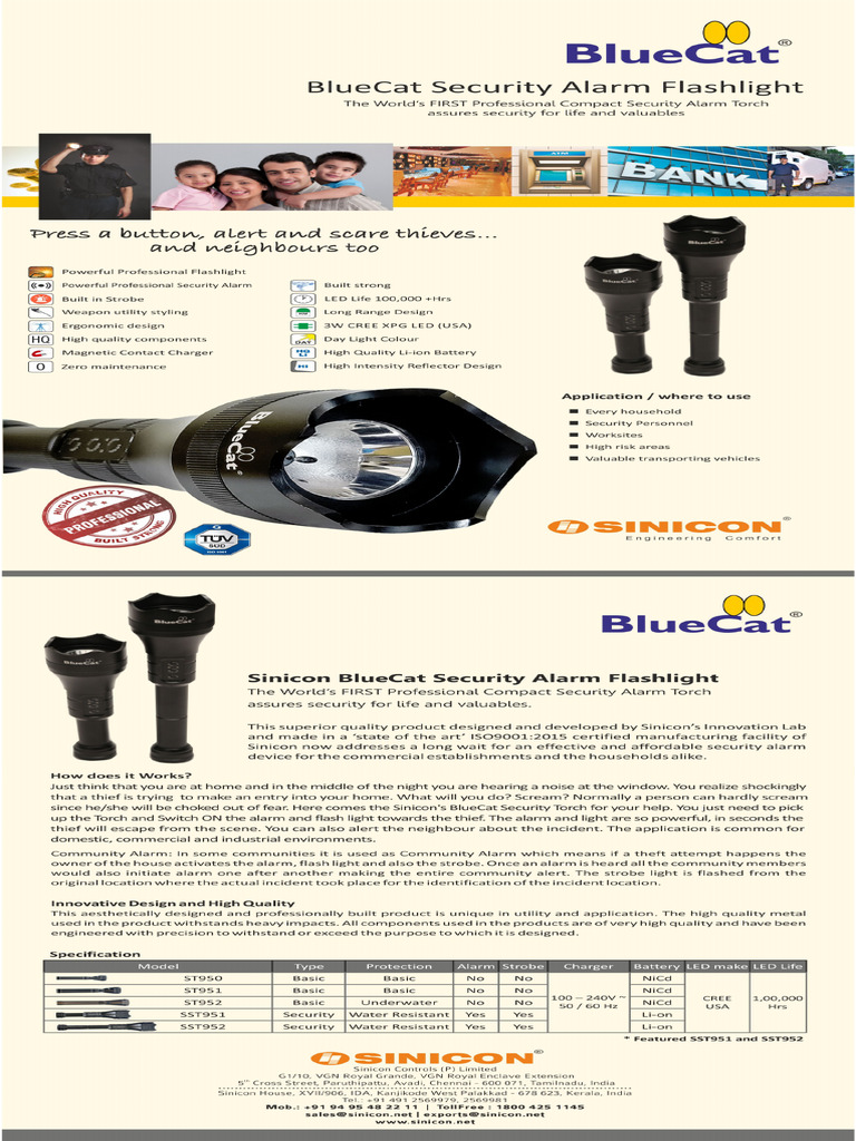 Sinicon BlueCat Brochure | PDF