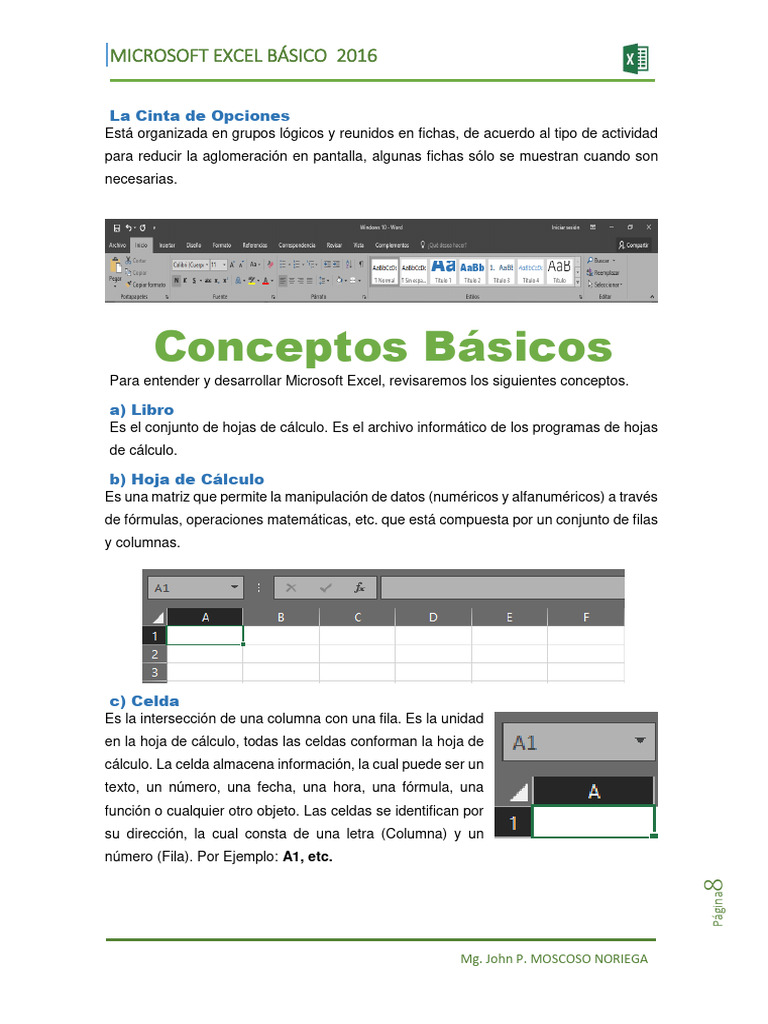 Manual de Excel Basico | PDF | Hoja de cálculo | Microsoft Excel