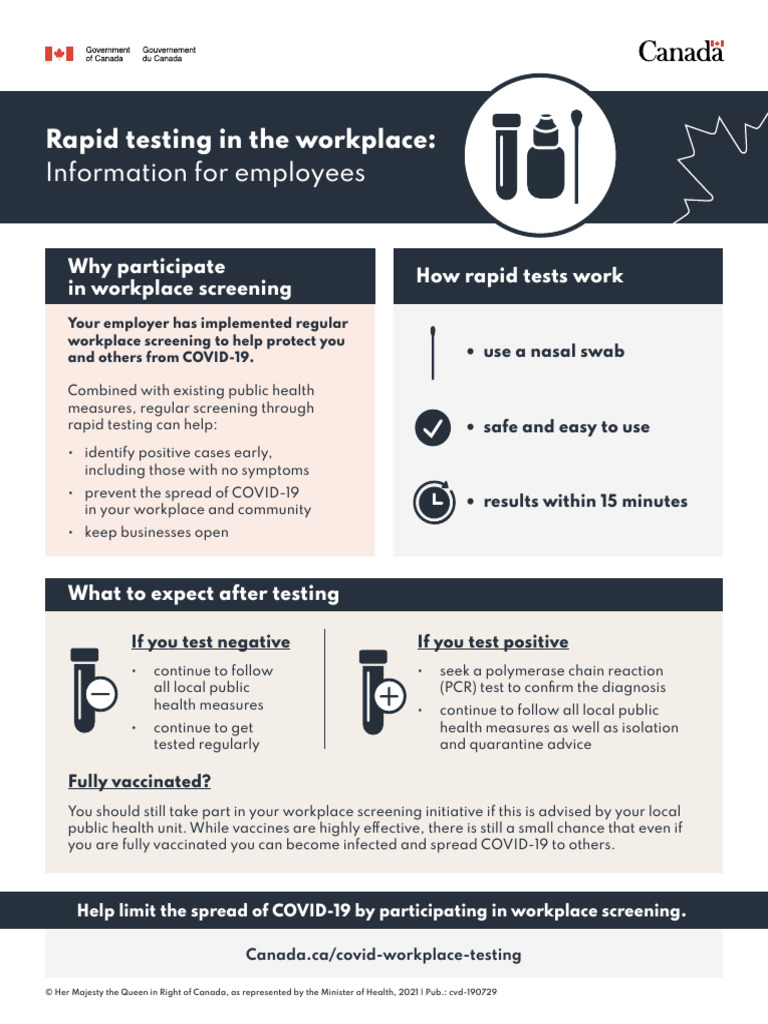 Rapid Testing Workplace Employees Infographic en | PDF