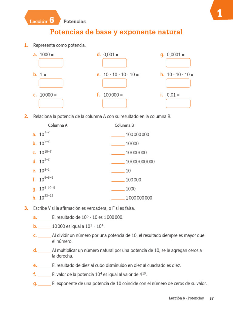 01 Guía de Ejercicio - Potencias y Notación Cientifica | PDF | Exponenciación | Análisis complejo