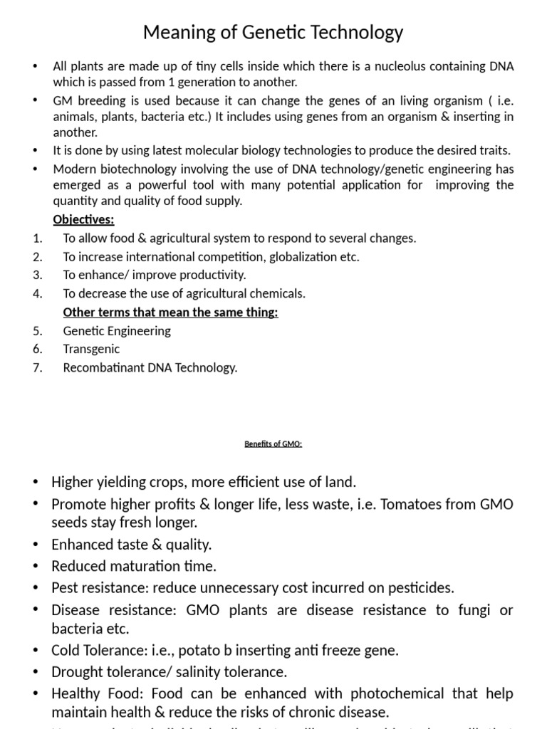 GMO PPts | PDF | Genetically Modified Organism | Genetic Engineering GMO PPts | PDF | Genetically Modified Organism | Genetic Engineering