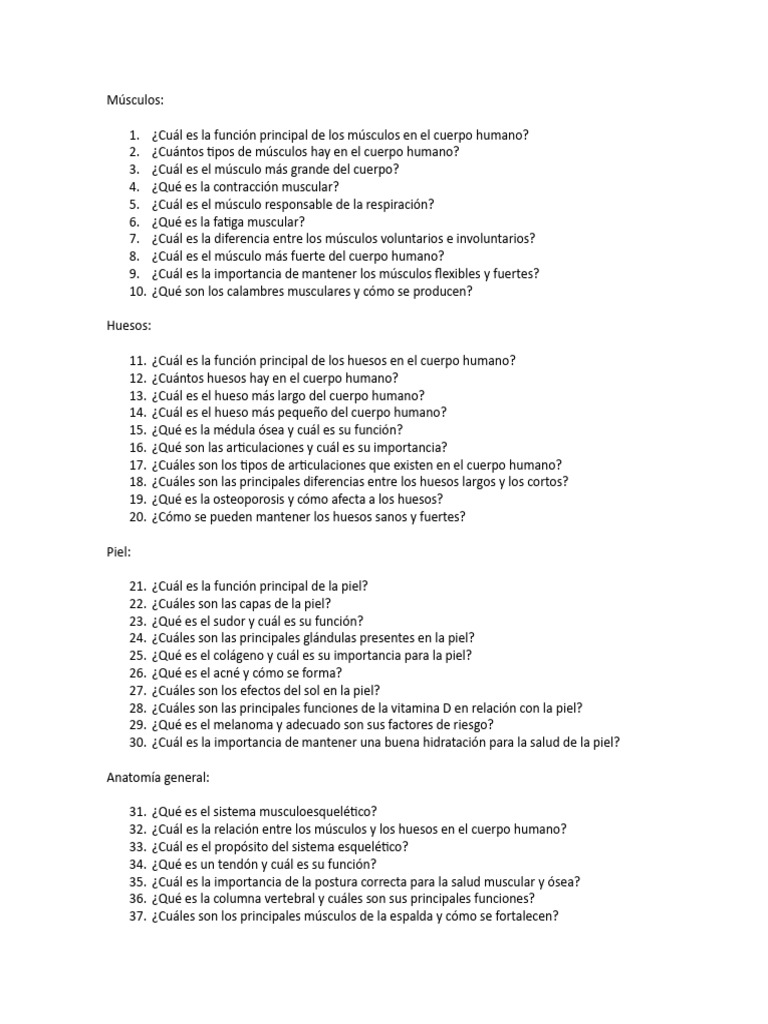 Guia de Generalidades Examen de Morfo | PDF | Hueso | Músculo