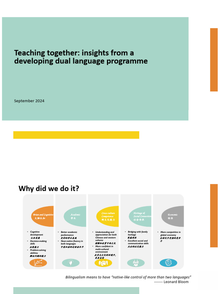 Dual Language Program Insights | PDF | Teachers | Programme For ...