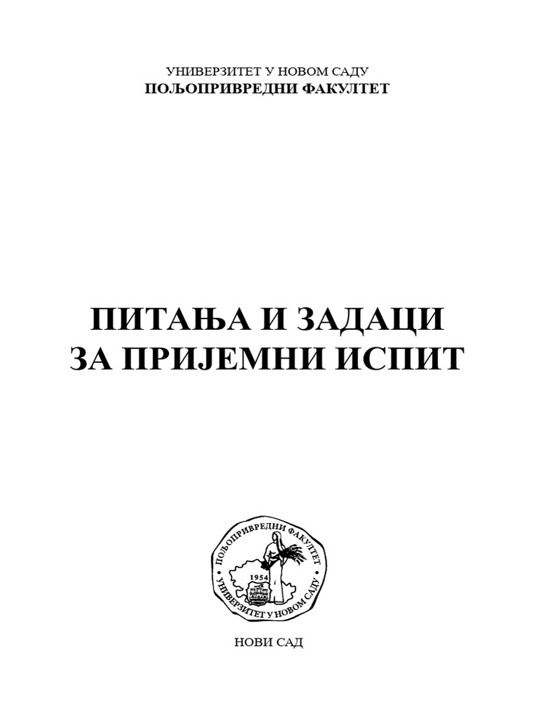 Pitanja I Zadaci Za Prijemni Ispit Sajt-Odgovori | PDF
