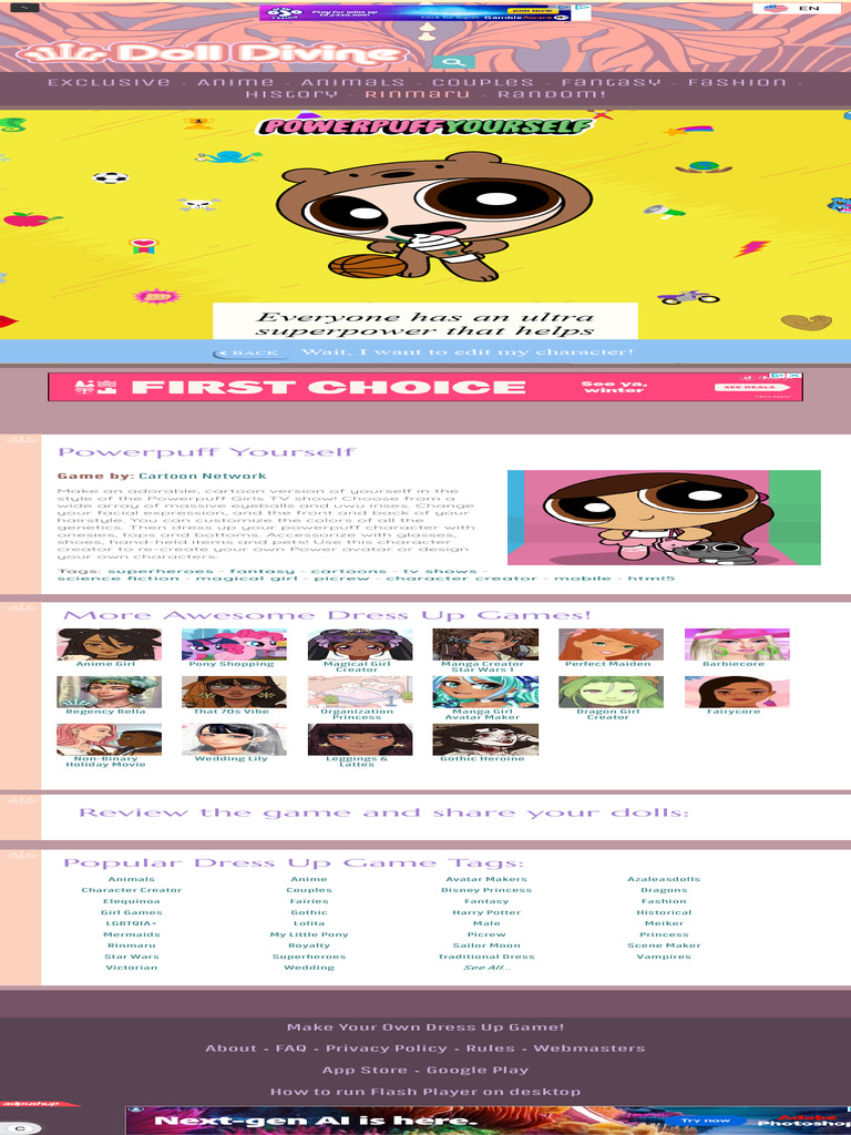 Powerpuff Yourself Cartoon Character Creator | PDF
