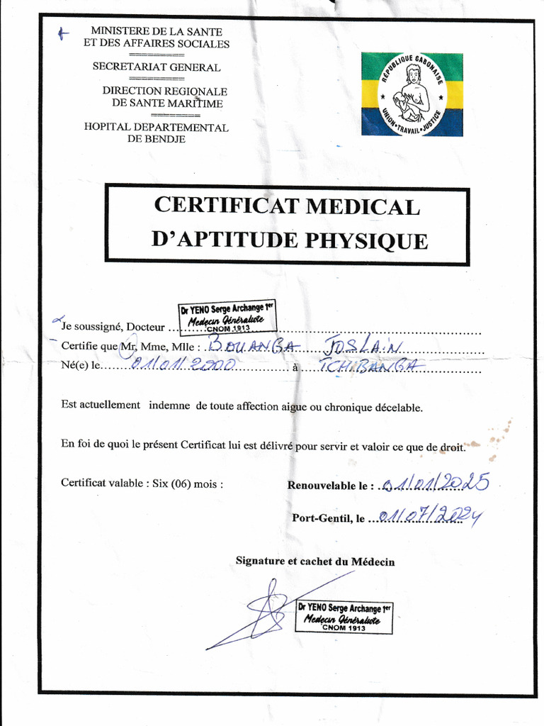 Certificat Médical | PDF