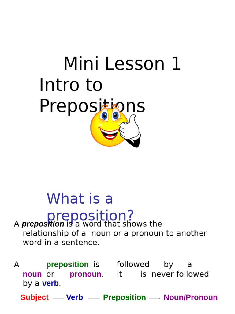 Understanding Prepositions and Phrases | PDF | Preposition And Postposition | Pronoun