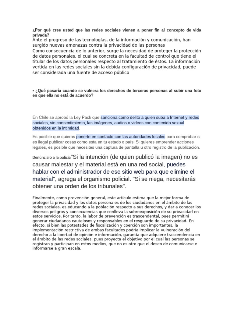 Por Qué Cree Usted Que Las Redes Sociales Vienen A Poner Fin Al ...