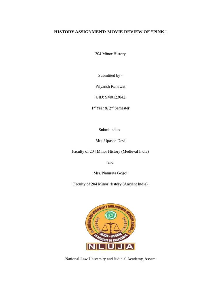 Assignment History | PDF