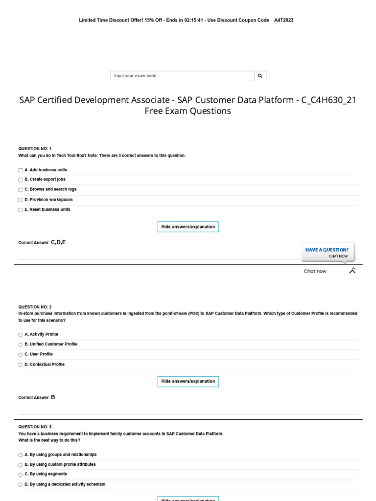 C - C4H630 - 21 Free Exam Ques | PDF | Computing | Information Technology