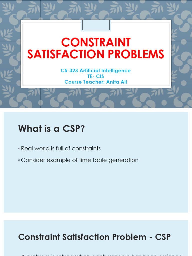 Topic # 02 CSP (A) | PDF | Theoretical Computer Science | Computer Programming