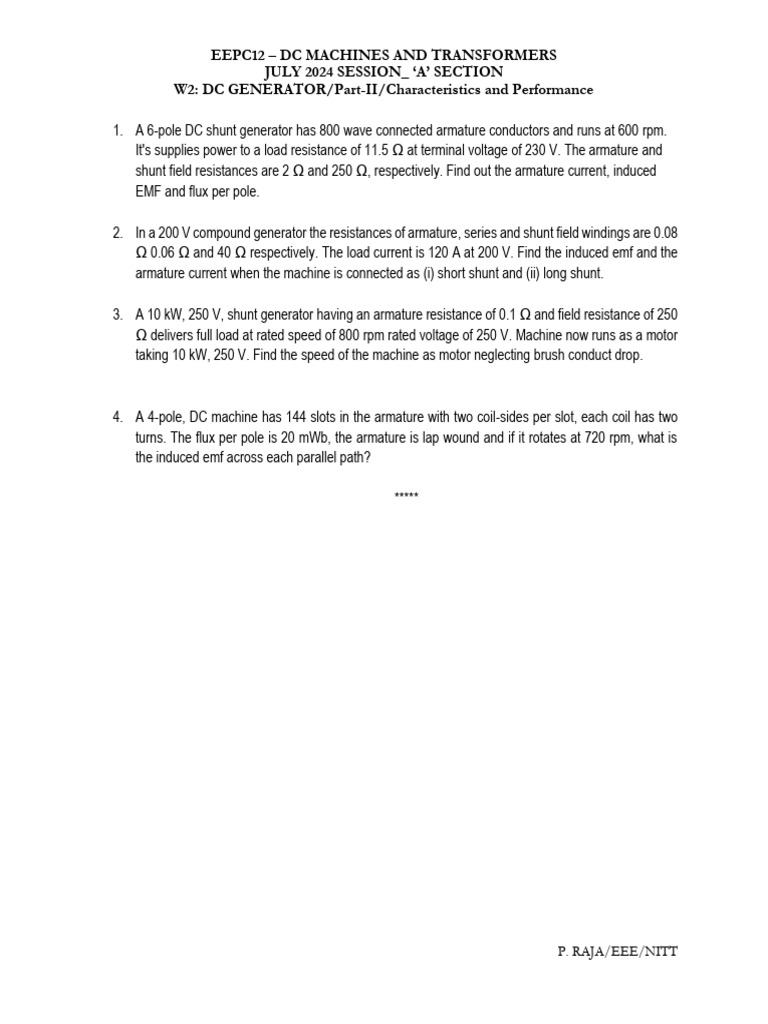 DC Machines & Transformers Guide | PDF