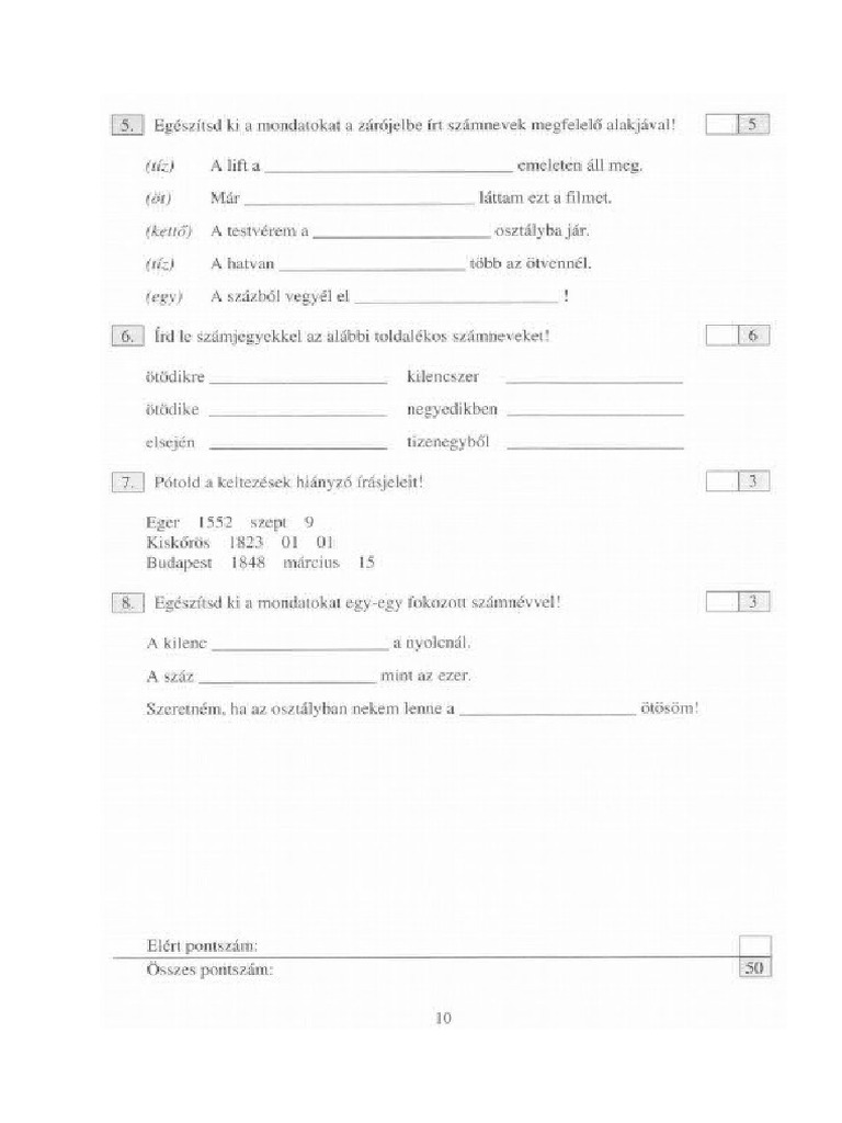 Apaczai Nyelvtan Felmero Fonev 4 Osztaly B 2 | PDF