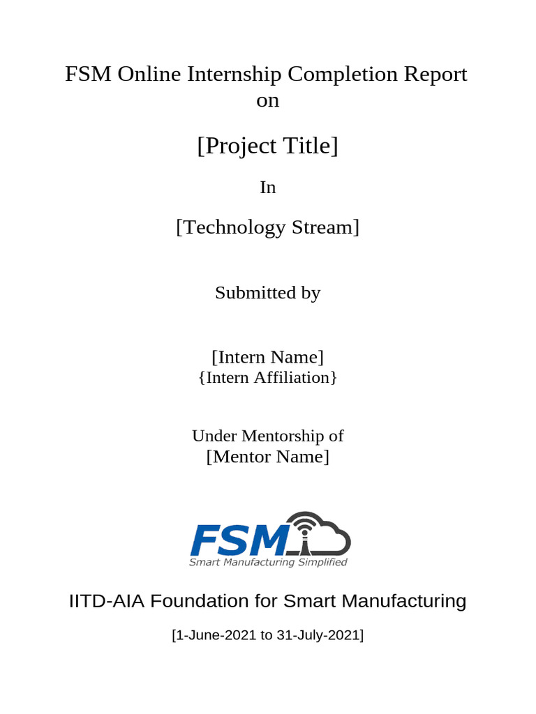 Final Report Format | PDF