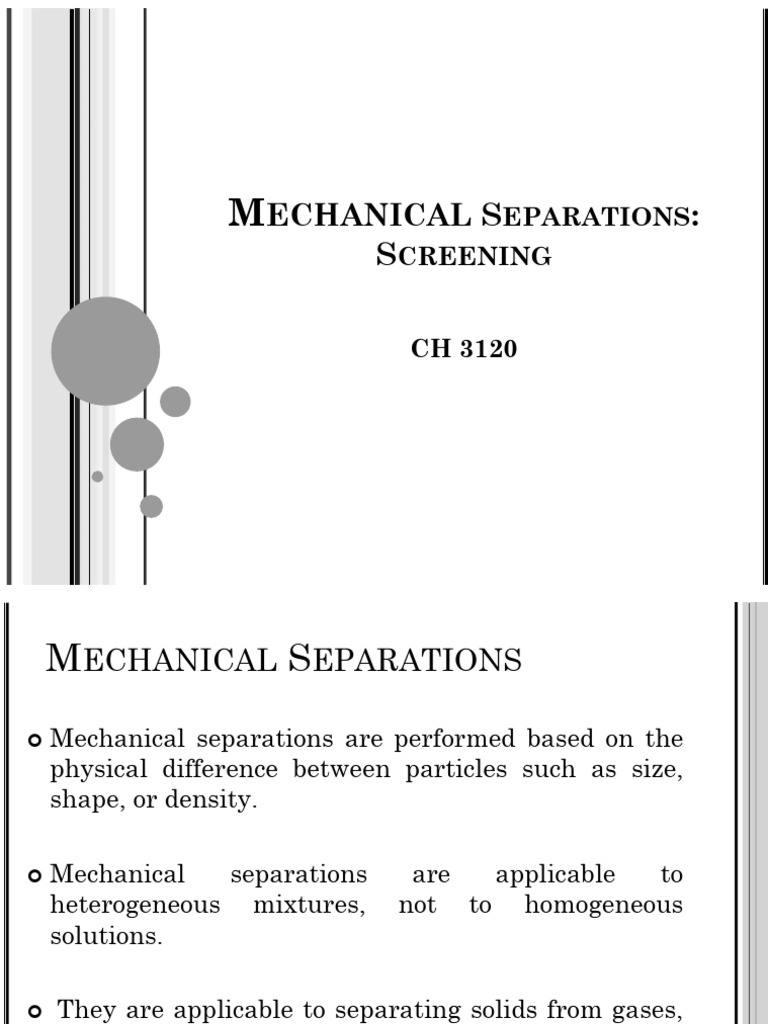 Industrial Screening | PDF | Physical Sciences | Applied And Interdisciplinary Physics