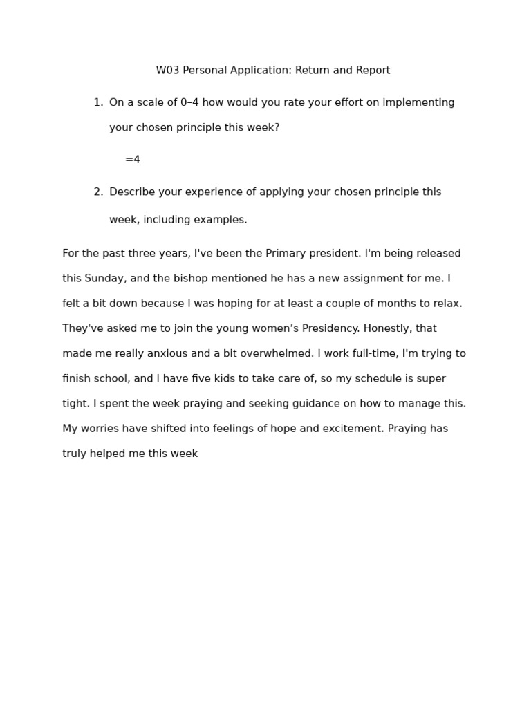 W03 Personal Application | PDF