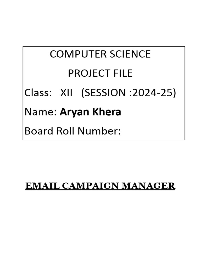 Email Campaign Manager | PDF | Computing | Data Management
