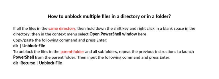How To Unblock Multiple Files | PDF How To Unblock Multiple Files | PDF