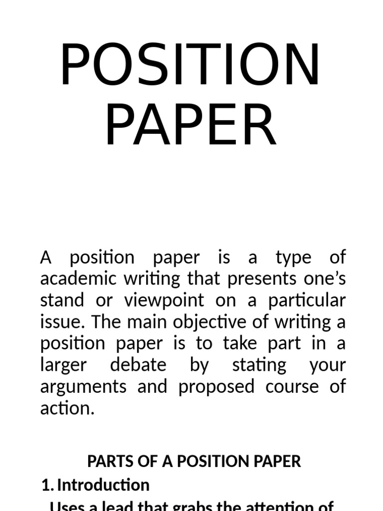 Position Paper2 | PDF
