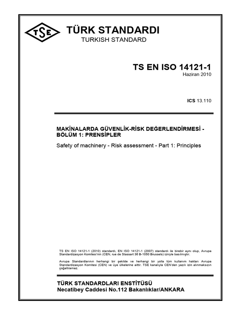 TS en Iso 14121 1 | PDF