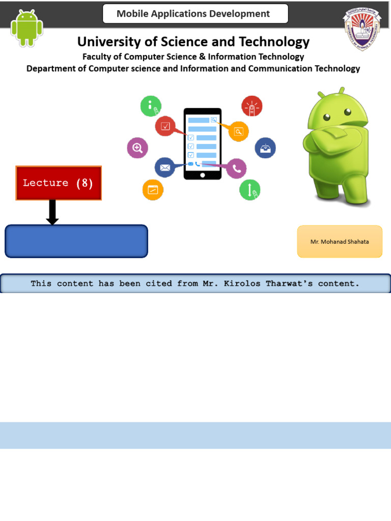 Lecture 7 - Networking, SMS and Toast Notification | PDF | Android (Operating System) | Java ...