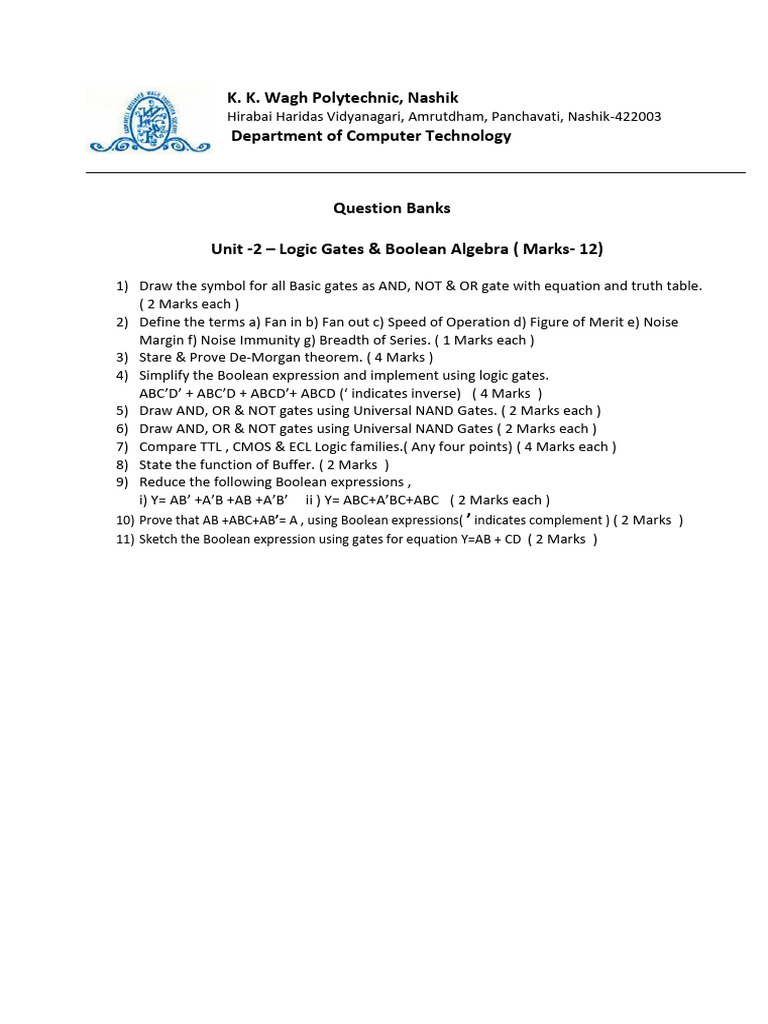 DTE Assignments & Question Bank - 2 | PDF