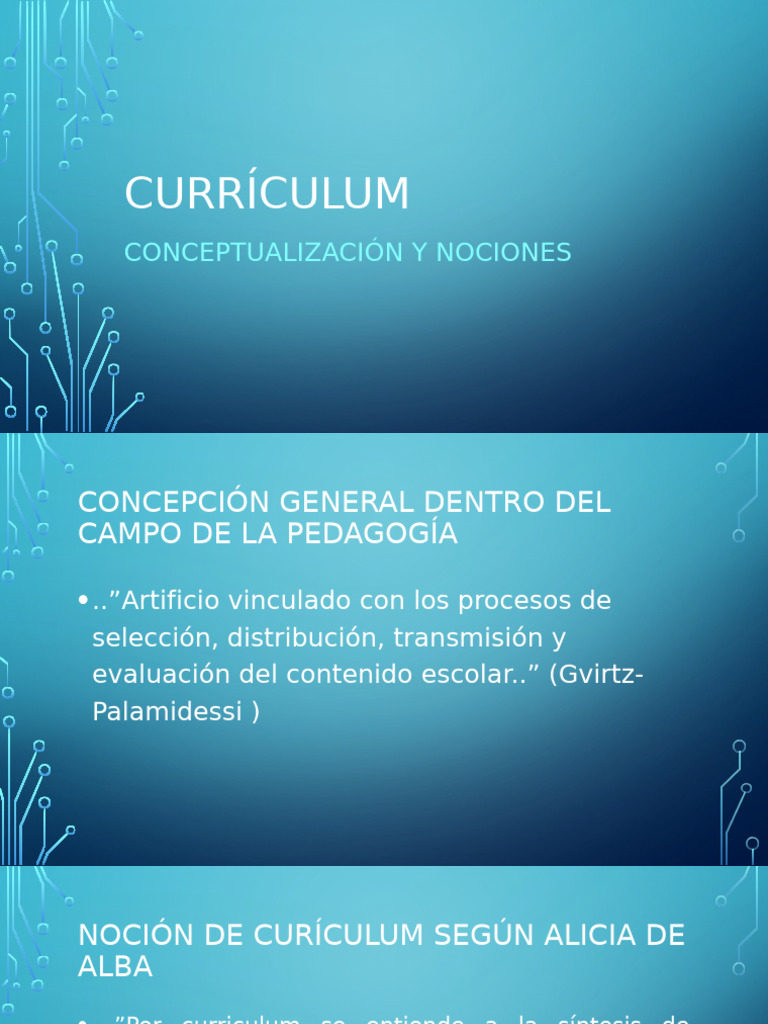 Conceptos Clave del Currículum Educativo | PDF | Plan de estudios ...