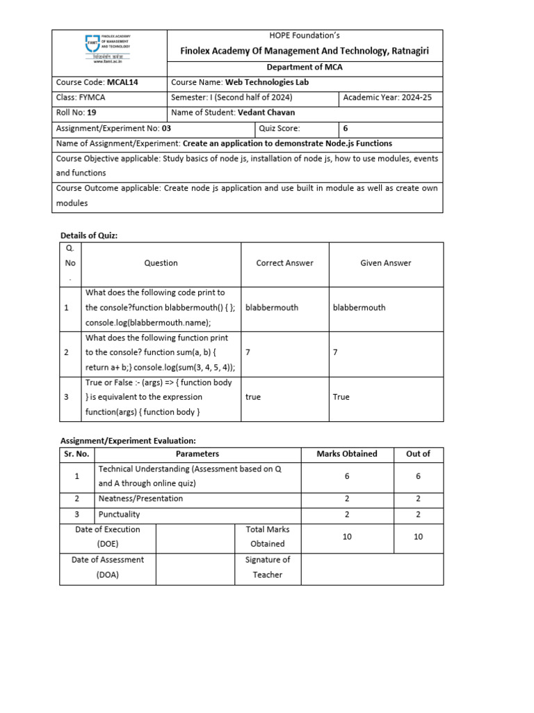 Wt Prac3 Front Page Pdf Computer Programming Software Engineering 9909