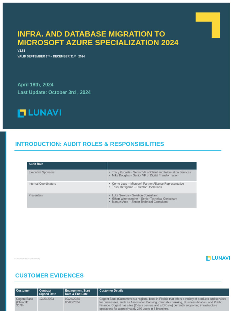 Infrastructure and Database Migration To Microsoft Azure ...