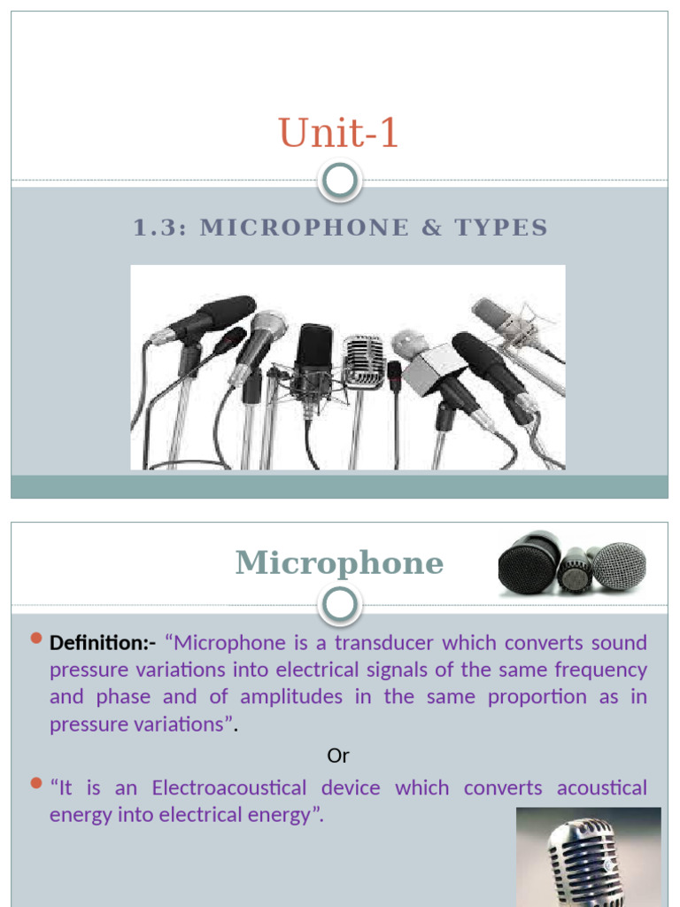 Microphone Basics & Types | PDF | Microphone | Distortion