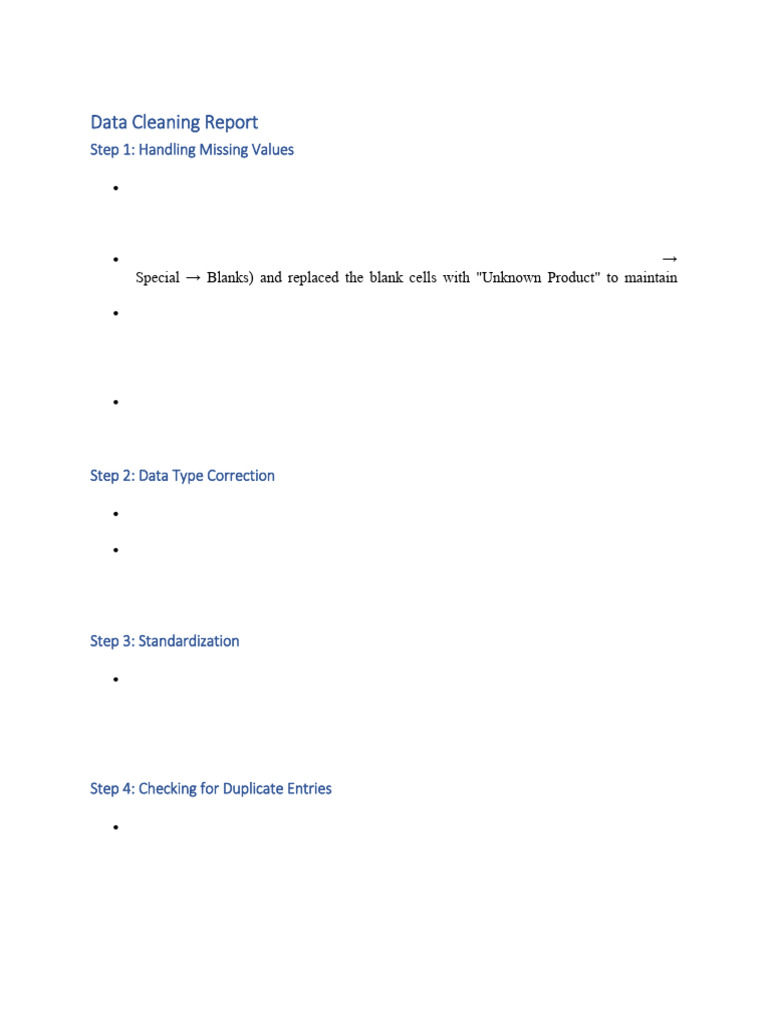 Comprehensive Data Cleaning Guide | PDF | Outlier | Microsoft Excel