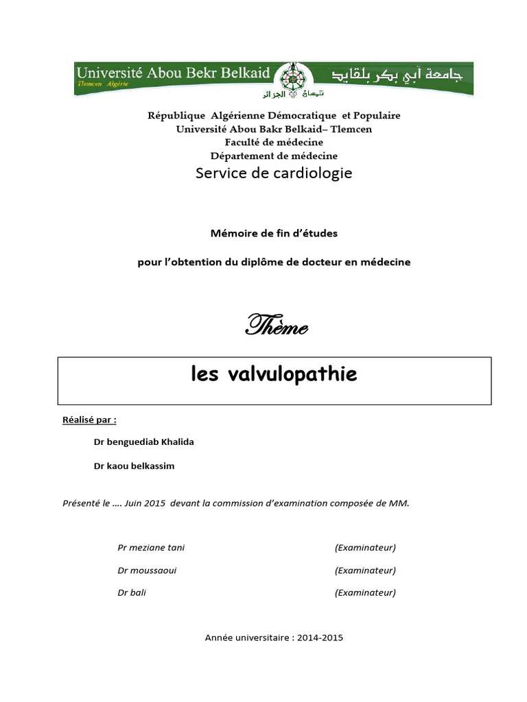 Anatomie des valvulopathies cardiaques | PDF | Valve cardiaque | Atrium ...