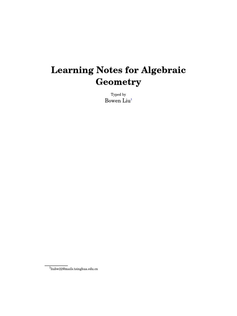 Algebraic Geometry | PDF | Mathematical Structures | Algebra