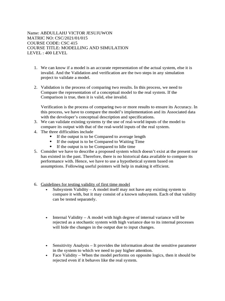 Victors CSC 415 CA | PDF