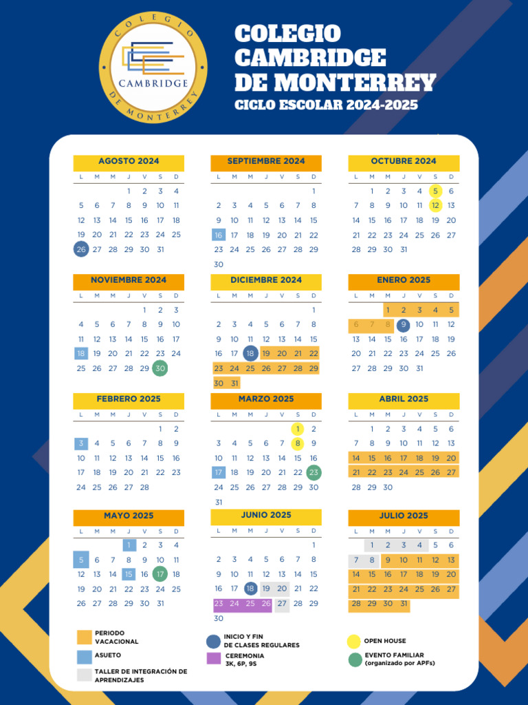 Calendario de Eventos 2024-2025 | PDF | Unidades de medida