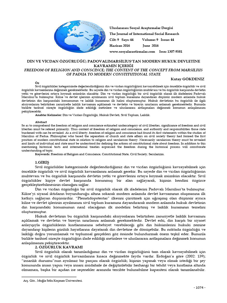 6 Freedom of Religion and Conscince The Content of The Concept From ...