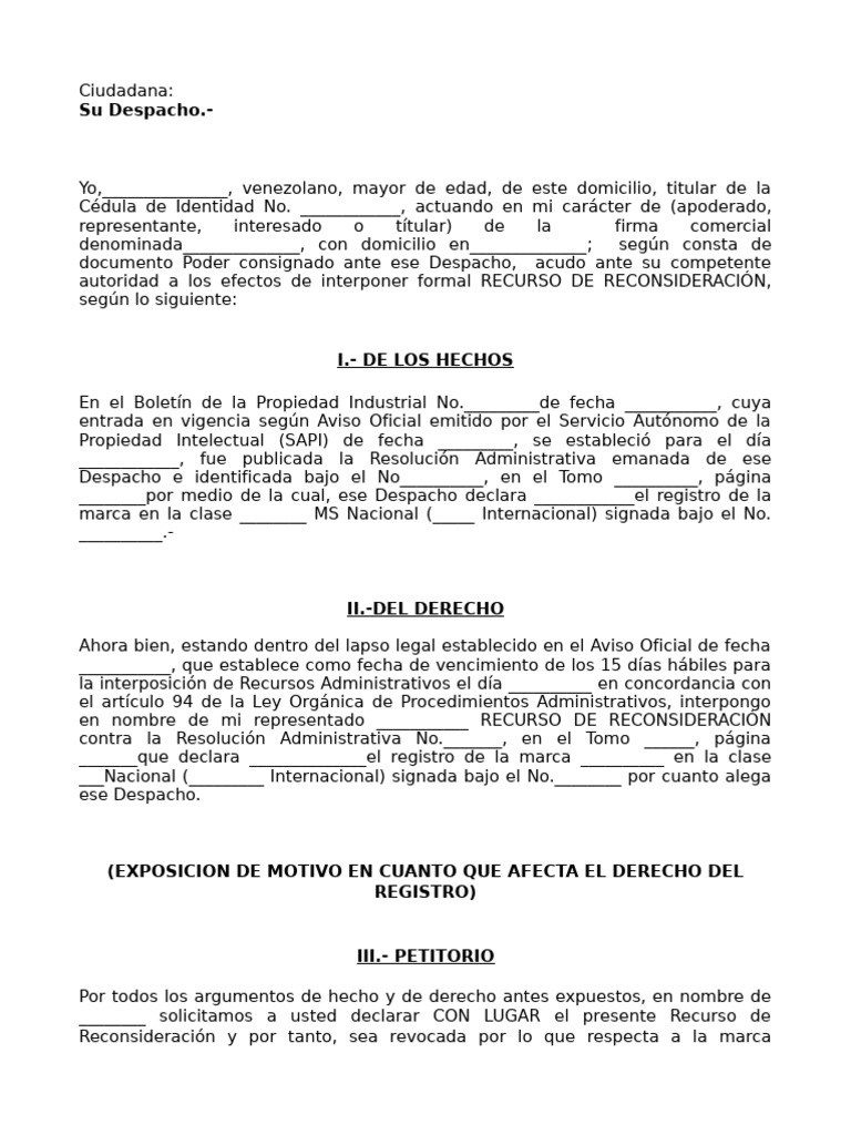 Recurso de Reconsideracion | PDF | Gobierno | Justicia