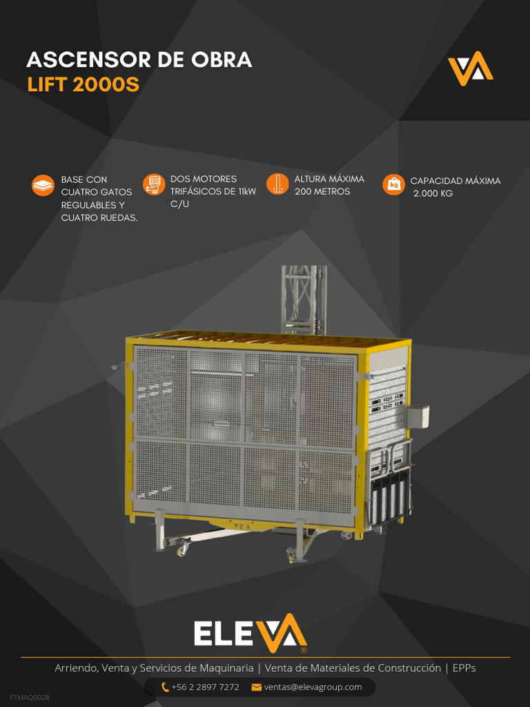 Lift-2000S-ELEVA Ficha Tecnica | PDF | Ascensor