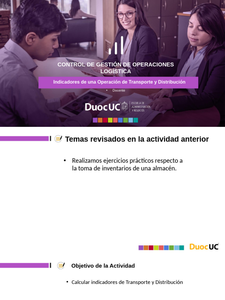Presentacion Act1.5 Indicadores de Una Operacion de Transporte y Distribucion | PDF