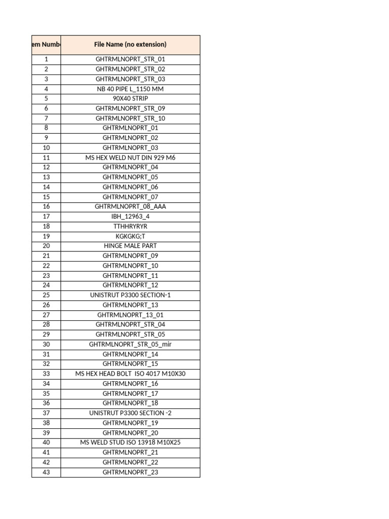 Part List | PDF | Screw | Washer (Hardware)