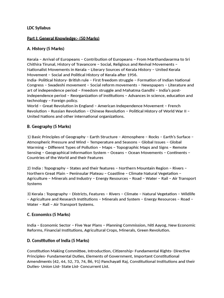 LDC Syllabus | PDF | Grammatical Gender | Verb