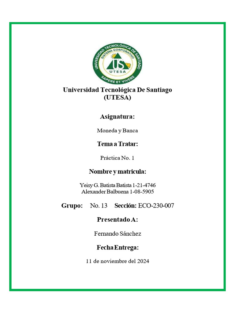 Hoja de Presentacion | PDF