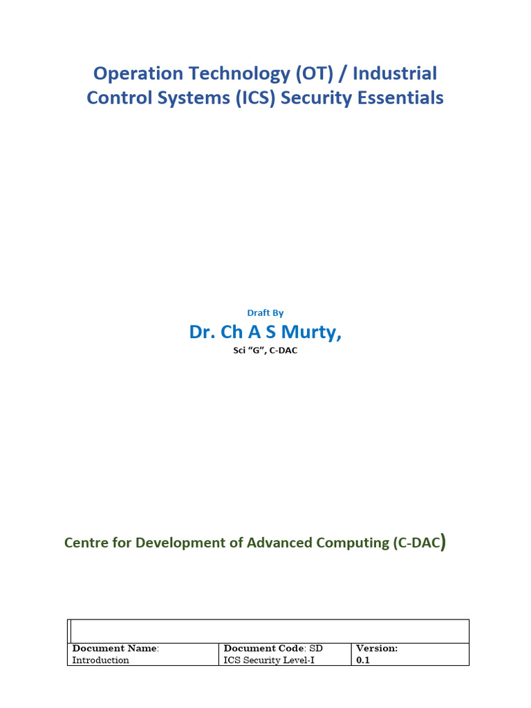 OT/ICS Cybersecurity Essentials Guide | PDF | Computer Security | Security